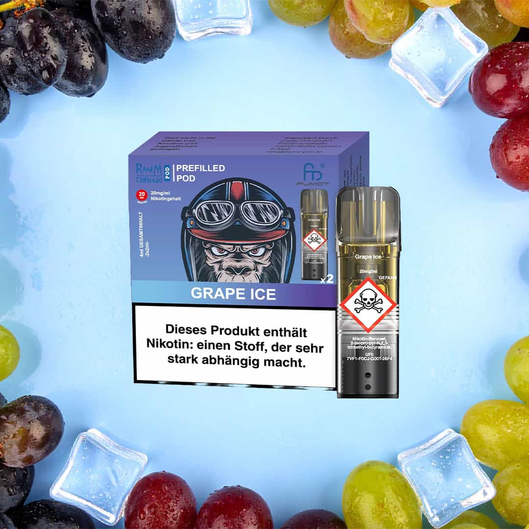 RandM Tornado Pods Grape Ice - 20 mg/ml - ELFBAR VAPES EU
